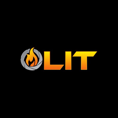 Descriptive logo for "Lit Fire alarm and security" company that ...