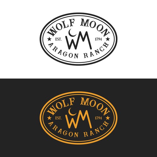 Designs | Design a logo for our ranch Wolf Moon Aragon Ranch that ...