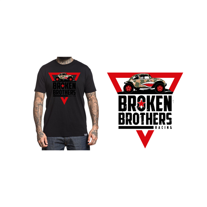 Fun action logo for Broken Brothers Racing with a 1969 VW Bug ...