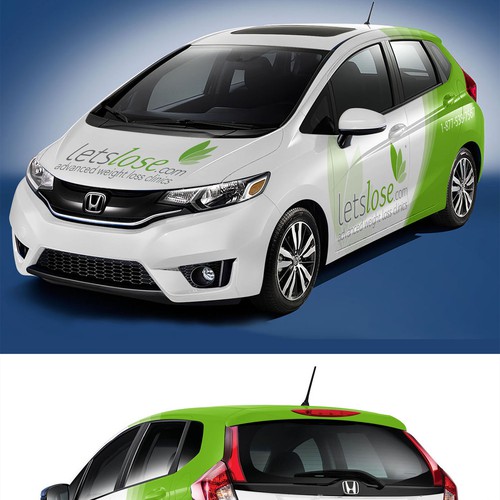 Create a Fun, Clean, Honda Fit Vehicle Advertising Wrap for Weight Loss ...