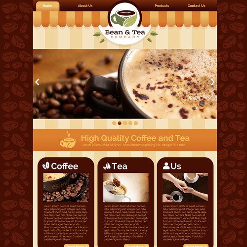 New website design wanted for Bean and Tea Cafe | Web page design contest