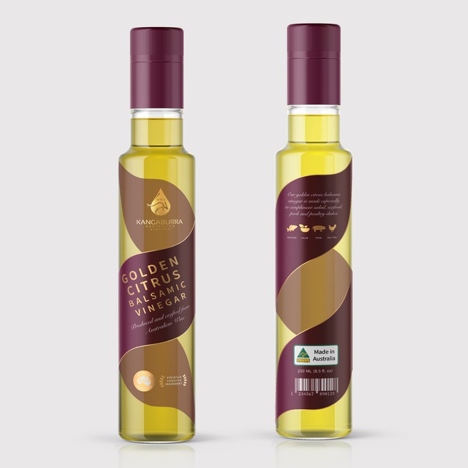 Premium Vinegar Bottle Labeling | Product label contest