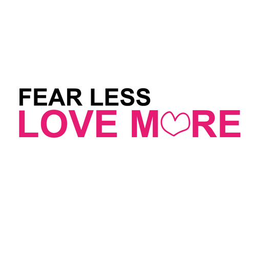 Fear less, love more! Logo design | Sticker contest