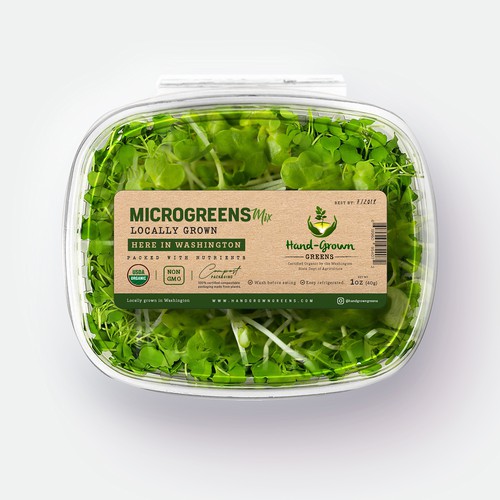 Help us sell our healthy & locally-grown microgreens! | Product label ...