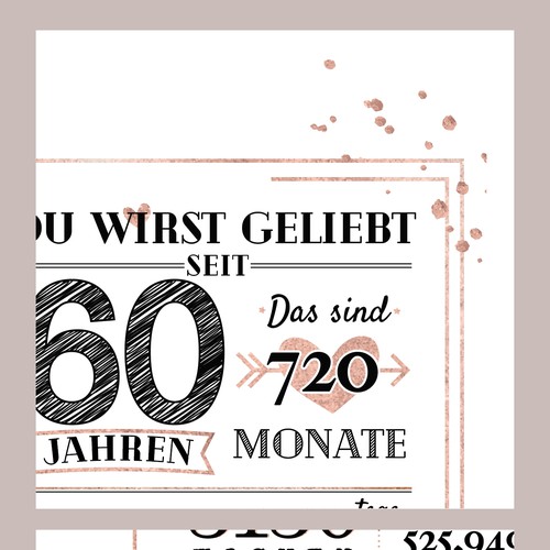 Designs | Big Birthday Card in A3 Format With Friendly + Modern Fonts ...