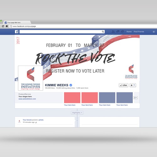 Register to vote banner | Facebook cover contest