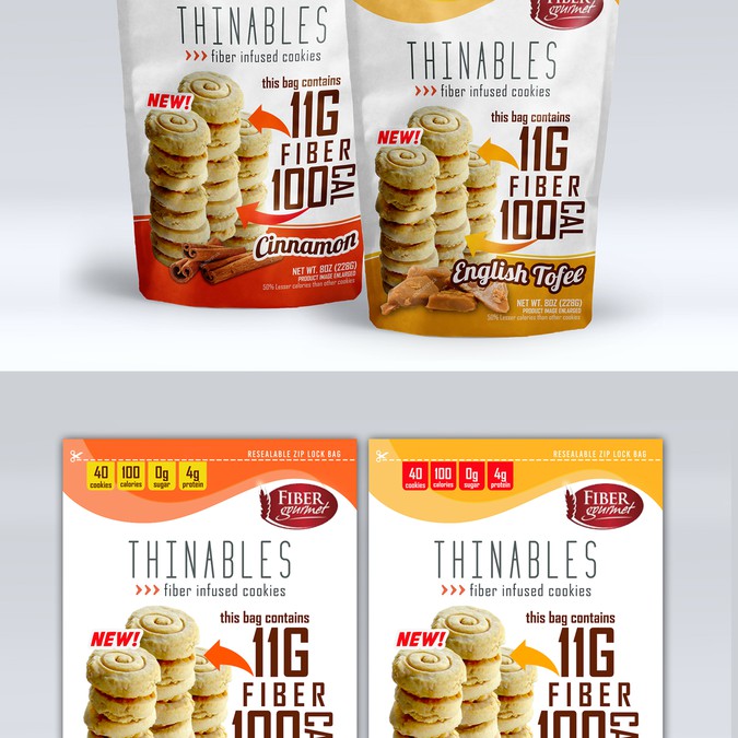 Fiber Filled Low Calorie Cookies! | Product packaging contest
