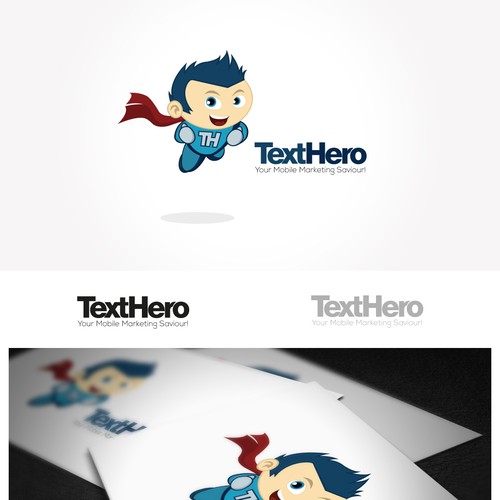 TextHero - Fun Cartoon Super Hero Logo | Logo design contest