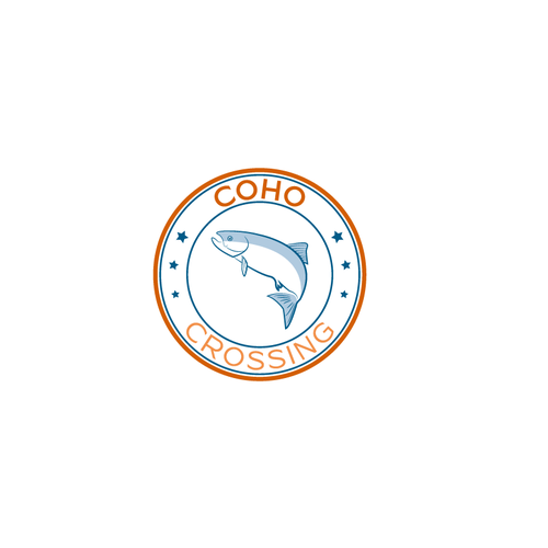 Design a splashy Salmon inspired logo for Coho Crossing | Logo design ...