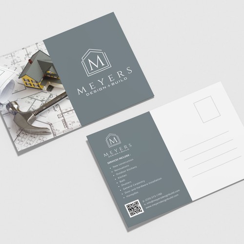 Designs | Postcard to introduce new construction company to the public ...