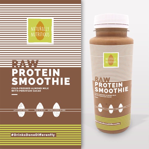Raw Protein Smoothie label for brand looking to create change & disrupt ...