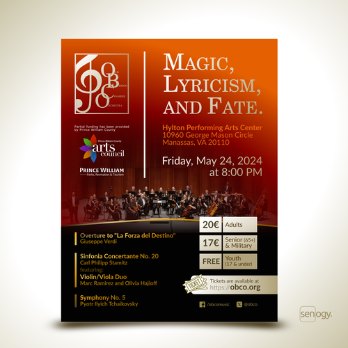 Designs | Orchestra concert flyer for community ensemble | Postcard ...