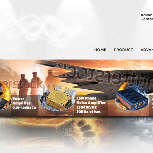 High Tech (RF Components manufacture) banners for Defense Aerospace ...