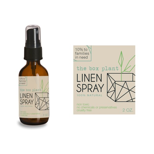 Need label design for natural linen spray line | Product label contest