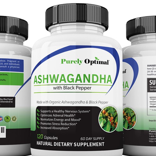 **Design a Premium Herbal / Health Supplement Label** | Product label ...