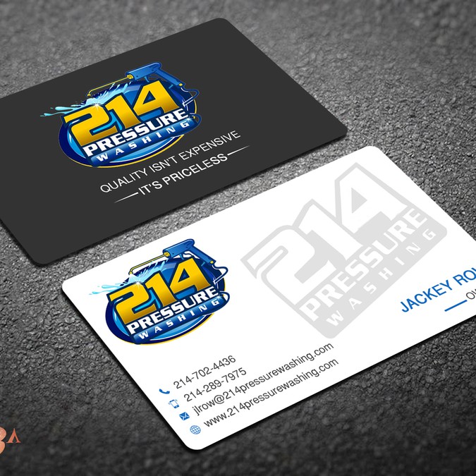 Create A New Business Card For 214 Pressure Washing | Business card contest