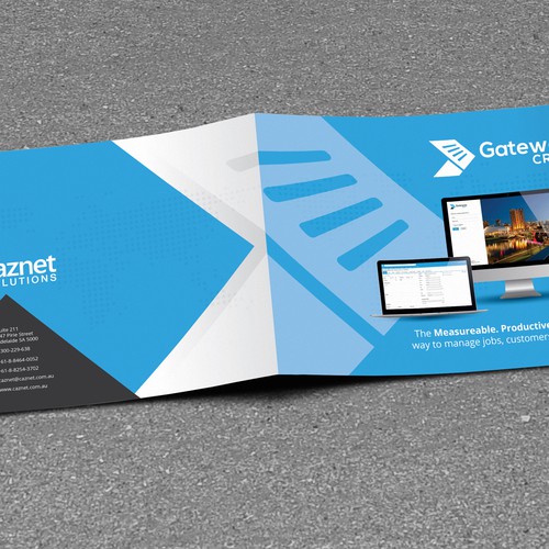 Software product brochure - Initial concept (front + content page) for ...