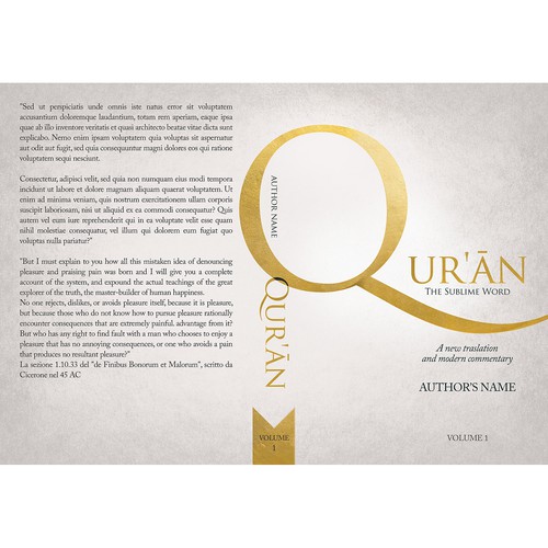Design a book cover for a new commentary on the Qur'an | Book cover contest