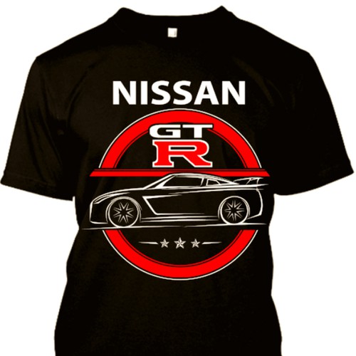 Nissan GTR car Silhouette T-Shirt Design for GillTees.com | T-shirt contest