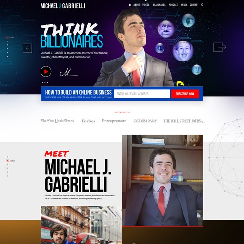 Design a fun, beautiful, personal brand website for tech entrepreneur ...