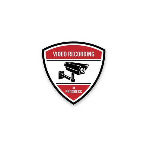 Designs | Video Security Warning Sticker | Logo design contest