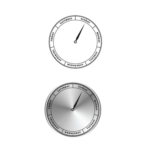 Days of the Week Clock Face Illustration | Illustration or graphics contest