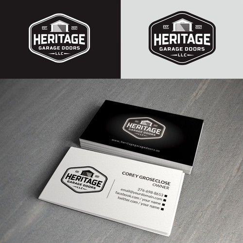 Garage Door Business Card Templates