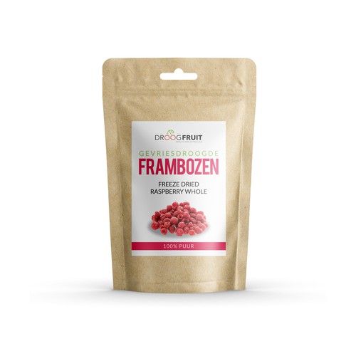 Designs | ETIKET FRONT BAG FREEZE DRIED FRUIT RASPBERRY WHOLE | Product ...