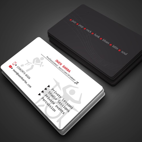Jazz musician business card | Business card contest