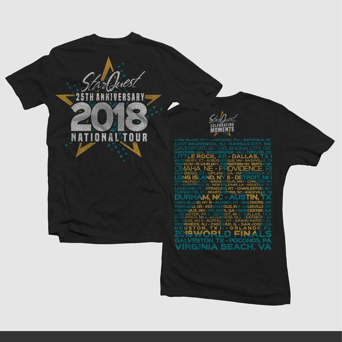 25th Anniversary National Tour Shirt Design for Dance Competition | T ...