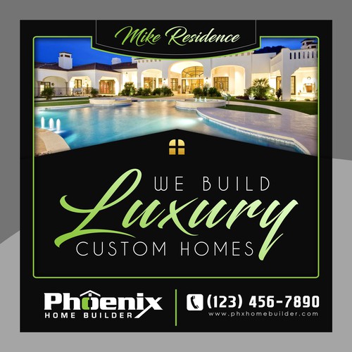 Home Sign DESIGN EXPERTS NEEDED:Custom Home Builder Needs a Stunning ...