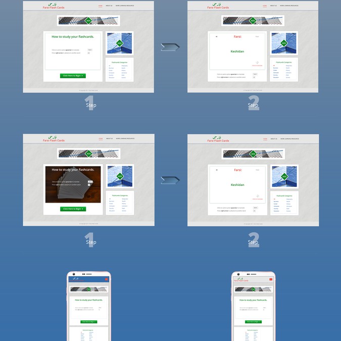 Interactive Flash Cards for Language Learning | Web page design contest