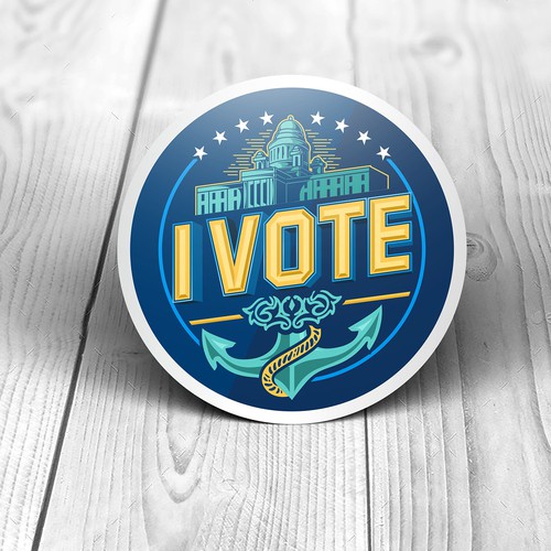 "I Voted" (in Rhode Island) sticker | Sticker contest