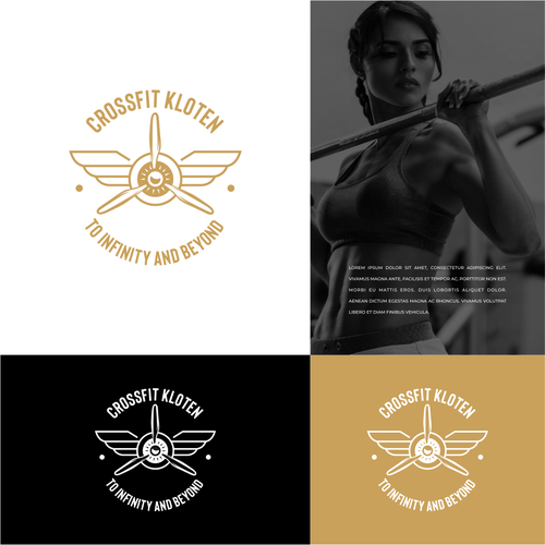 Designs | Airplane style logo for a CrossFit Gym | Logo design contest