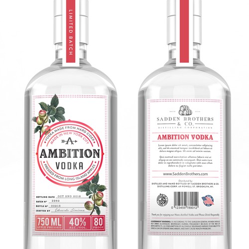 Create NYC's Newest Craft Vodka bottle label- guaranteed design payout ...