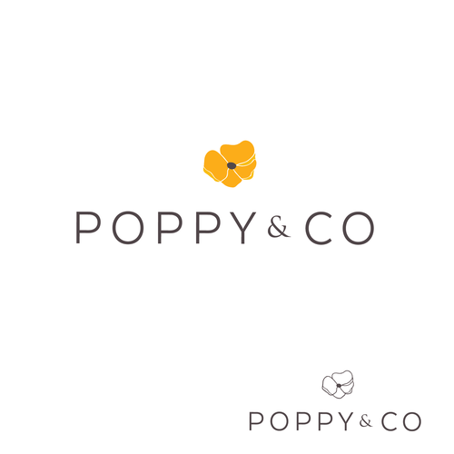 Design a beautiful poppy flower logo for interior designer and ...
