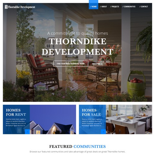 Designs | Real Estate Development Website Refresh | Web page design contest