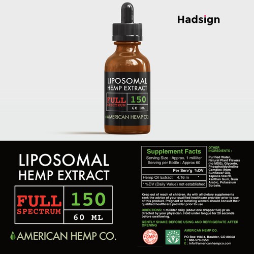 American Hemp Co. Modern Vintage look for Product Label | Product label ...