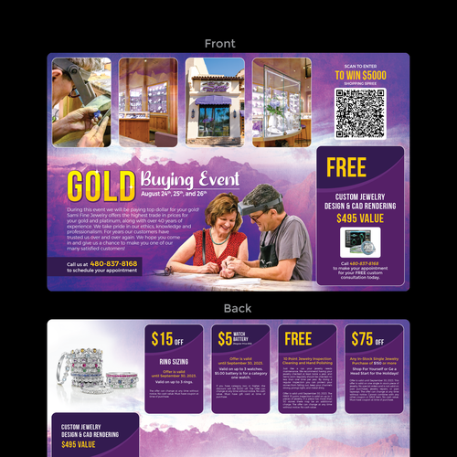 Designs | Plastic Mailing Postcard for Jewelry Store Coupons | Postcard ...