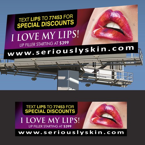 Lip filler Billboard for Medical Spa | Signage contest