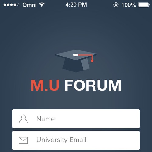 Design a forum application for university students | App design contest