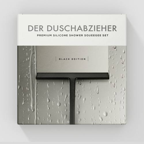Designs | Clean Product Packaging Layout for a Shower Squeegee Set ...