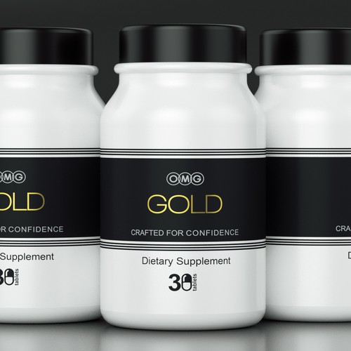 Men's Luxury Dietary Supplement "OMG Gold" | Product packaging contest