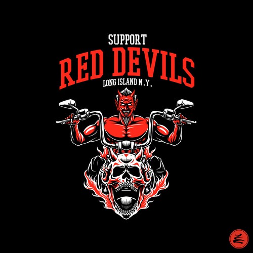 Red Devils Motorcycle Club T-Shirt Design (HARDCORE!) | T-Shirt Wettbewerb