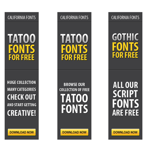 California Fonts needs Banner ads | Banner ad contest