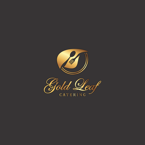 Create a sophisticated, modern logo for Gold Leaf catering offering ...
