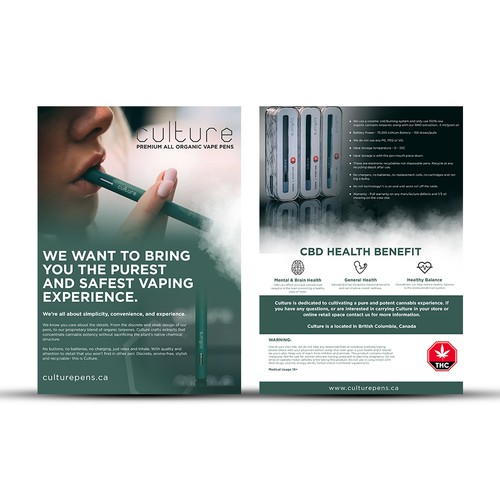 New Premium Vape Pen Sell Sheets | Postcard, flyer or print contest