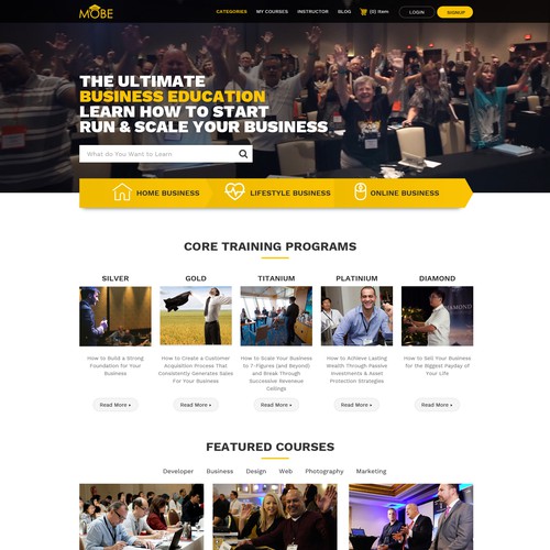 Design a new website mockup for an Education Platform | Web page design ...