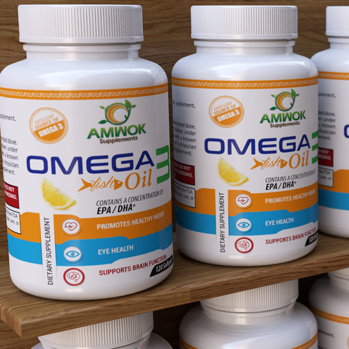 Create a label for Fish Oil supplement that will be placed on bottle ...