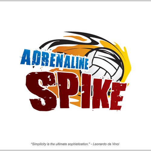 Logo for Adrenaline Spike - an outdoor beach volleyball tournament ...